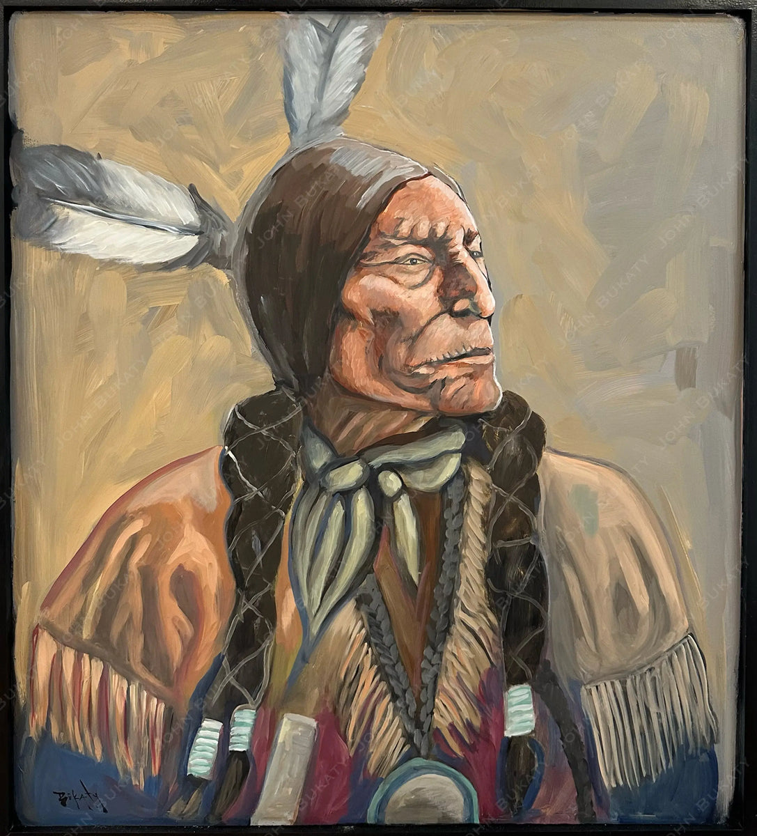 Chief Wolf Robe Art - Original Painting by John Bukaty – John Bukaty Artist