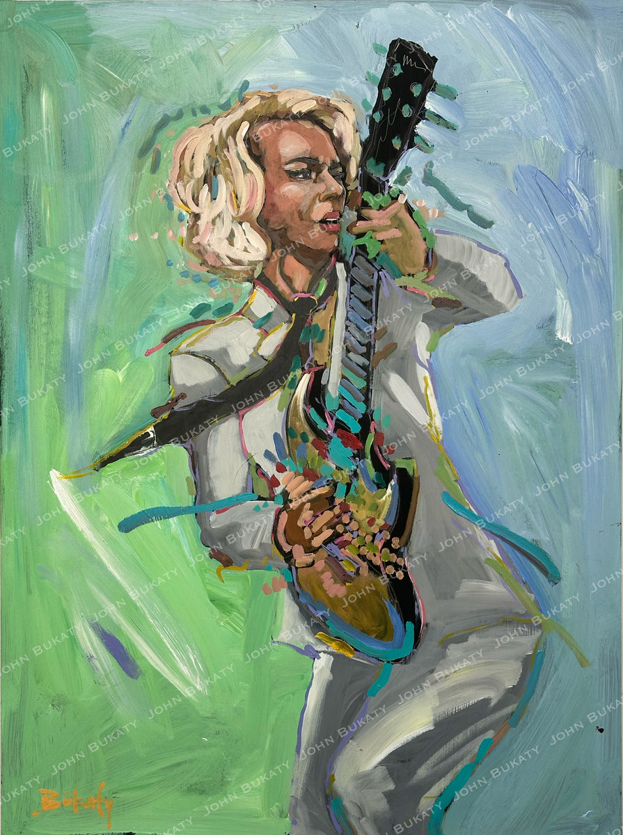 Samantha Fish at Jazzfest 2025 - Original Painting by John Bukaty | 30 ...