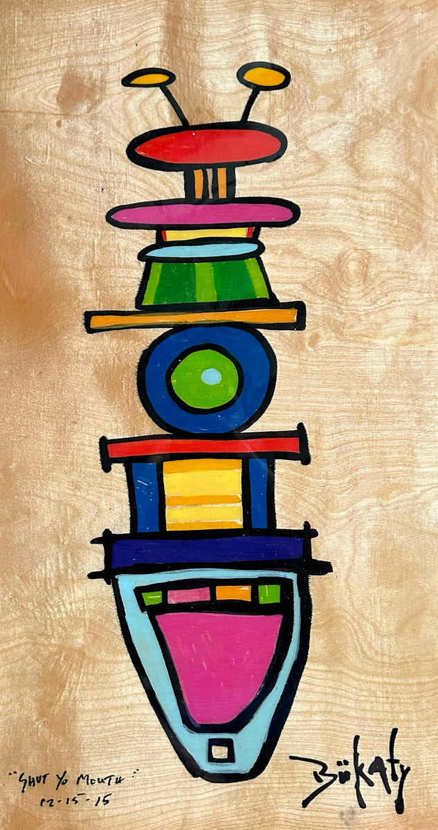 Shut Yo Mouth - Original Painting by John Bukaty | 13" x 24" | Acrylic ...